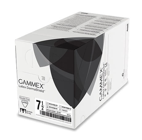 Ansell Gammex Latex Dermashield Gloves Box Of 50 Pairs - Hytex Healthcare