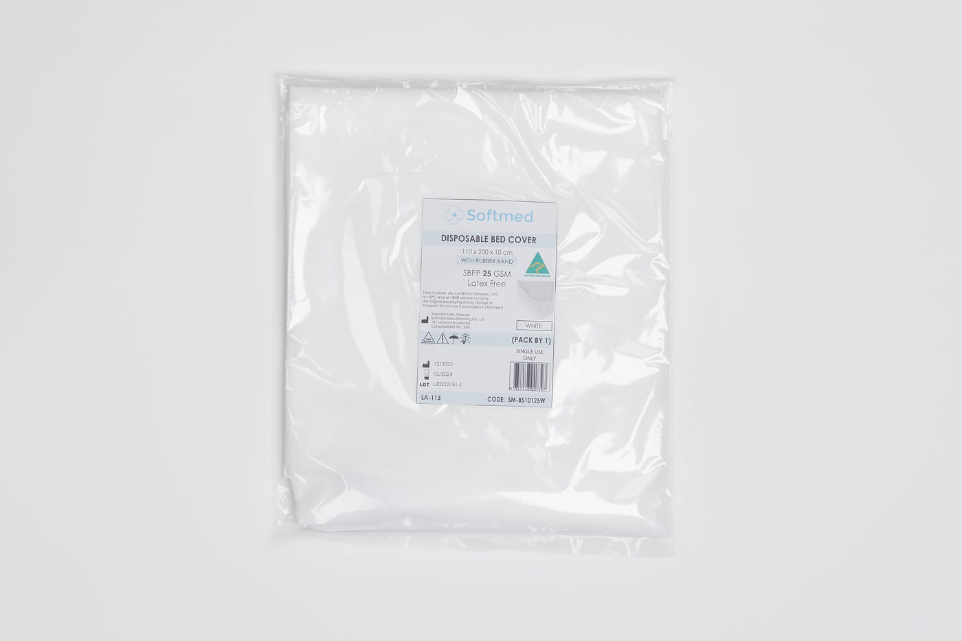 Softmed Disposable Bed Cover 110x230cm Blue Carton of 50 - Hytex Healthcare