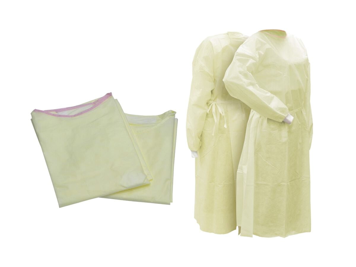Medicom Safewear SMS Isolation Gowns AAMI PB70 Level 1 Yellow Pack Of ...