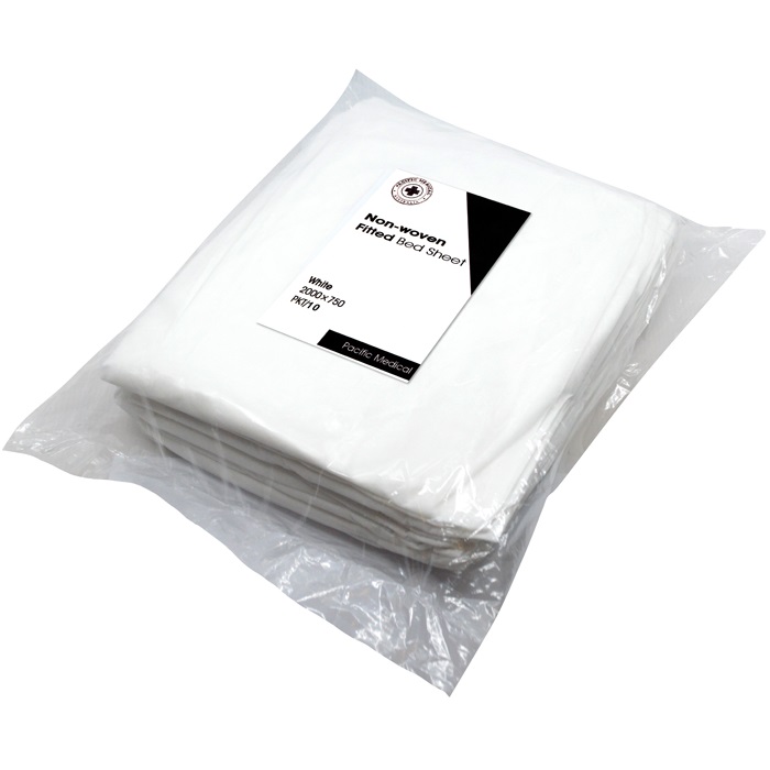 Pacific Medical Bed Sheets Non-Woven White 40gsm PP 2000x750mm Carton ...