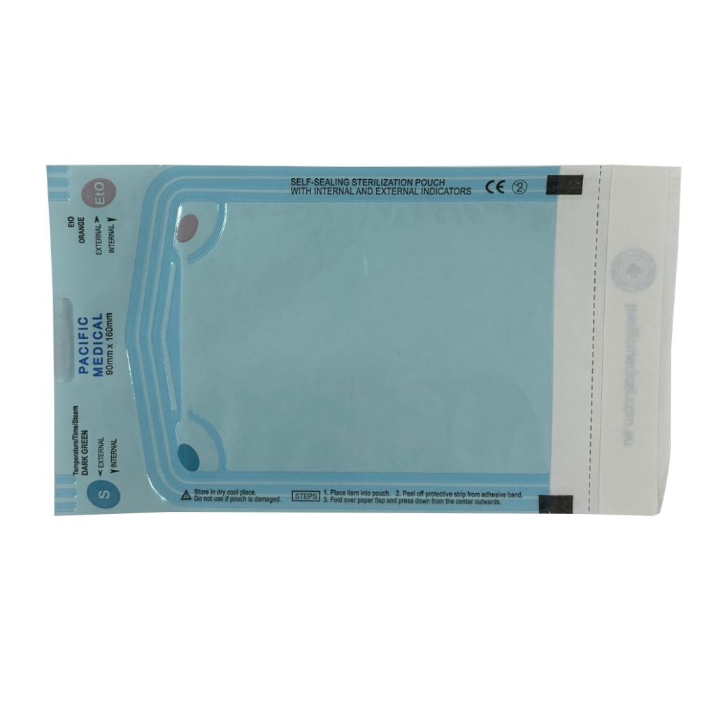 Pacific Medical Self Sealing Autoclave Pouch 90x160mm Box of 200 ...