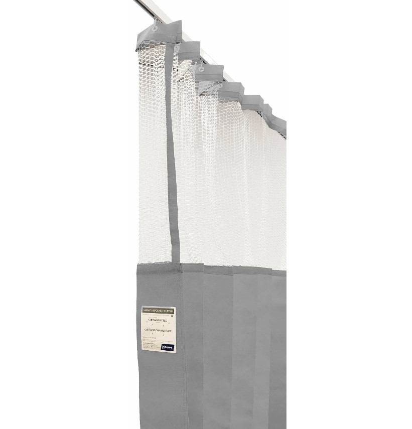 Haines Disposable Antimicrobial Medical Curtains With Mesh Top 4.5x2.3m ...
