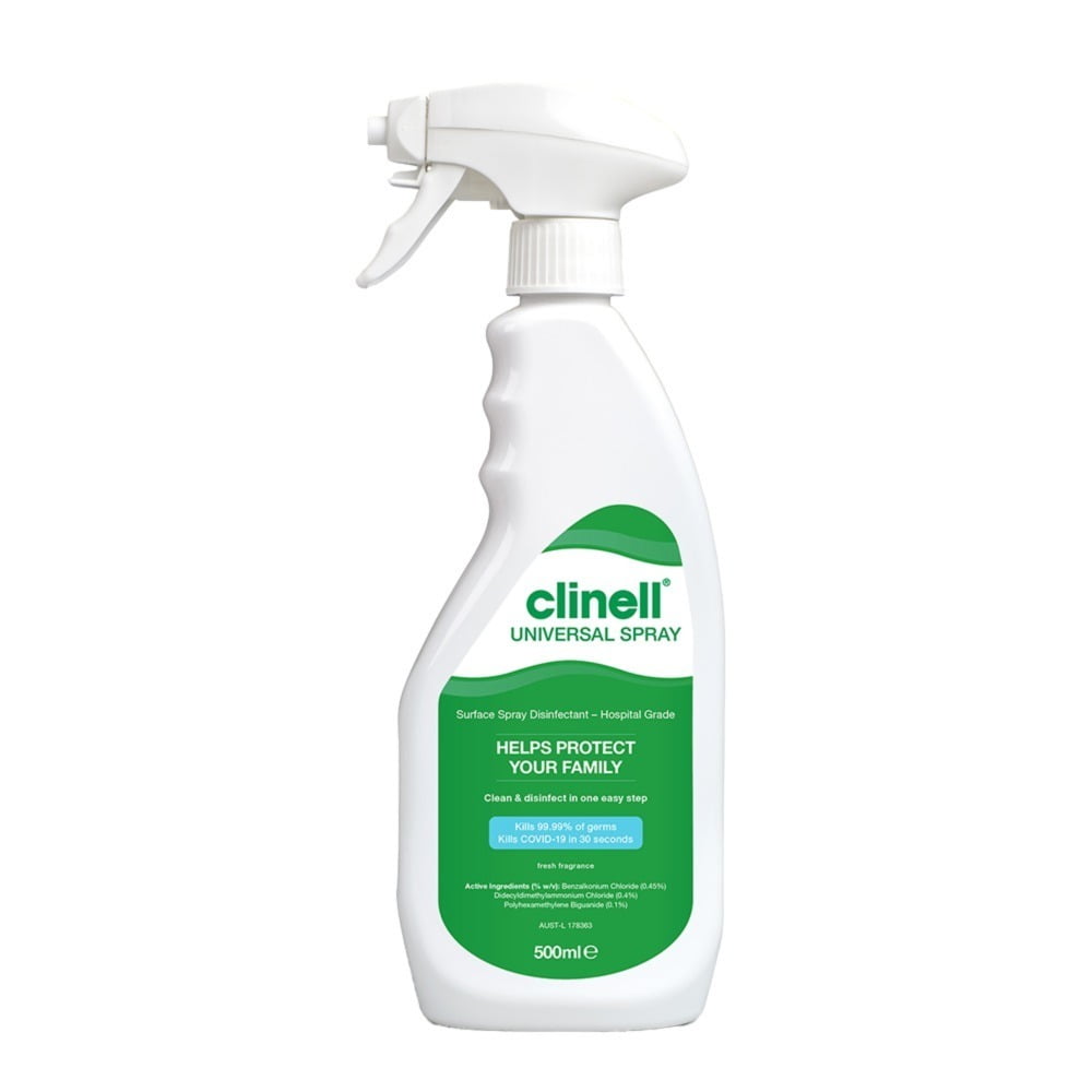 Clinell Universal Disinfectant Spray Hospital Grade 500ml Spray | Hytex ...