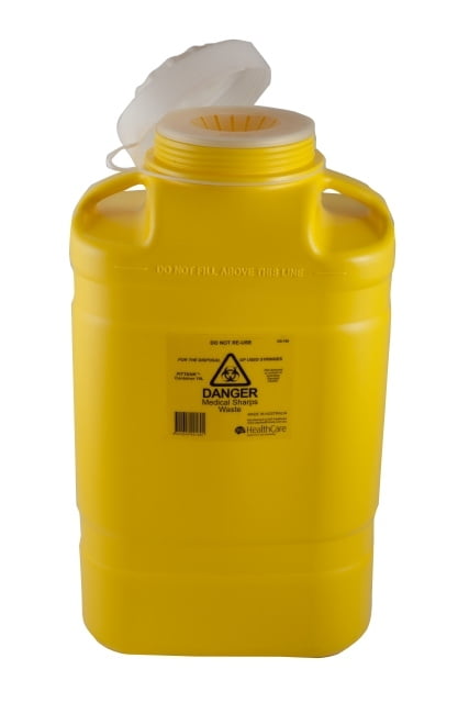 ASP Healthcare FITTANK Sharps Container Yellow 19 Litre Screw Top With ...