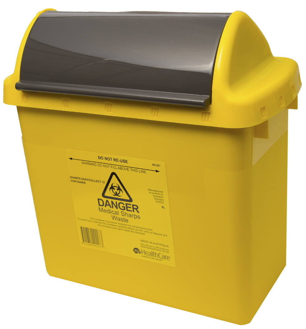 ASP Healthcare EasyCollect 12 Sharps Container Yellow 8 Litre | Hytex ...