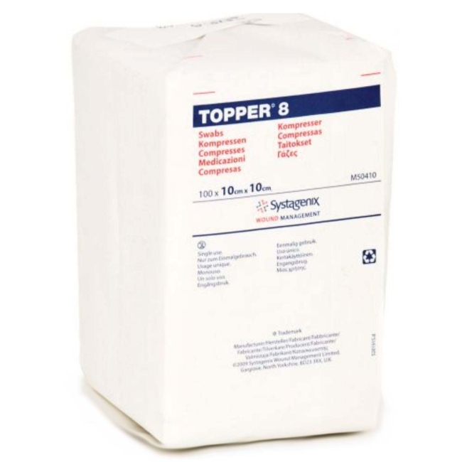 Topper 8 Non-Woven Gauze 10x10cm Non-Sterile Pack of 100 | Hytex Healthcare