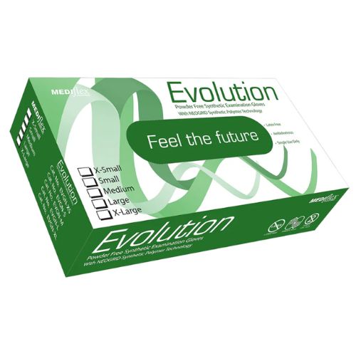 Mediflex Evolution Green Powder Free Neoprene Gloves Pack Of 100 ...