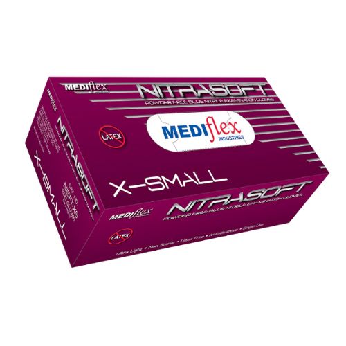 Mediflex Nitrasoft Powder Free Nitrile Gloves Pack Of 200 | Hytex ...